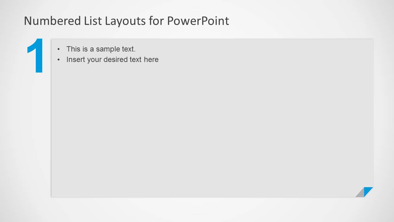 Numbered List Layout Template for PowerPoint - SlideModel