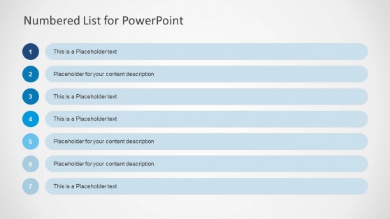 Seven Rows PowerPoint Table - SlideModel