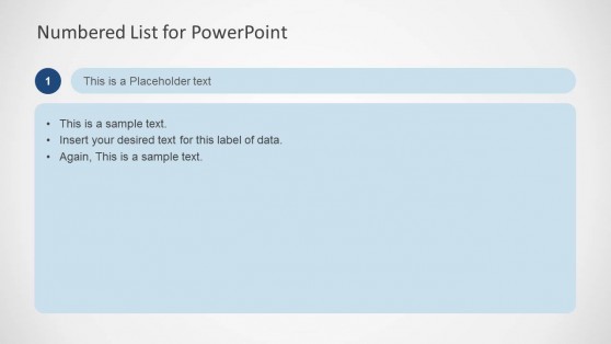 Numbered Title and Text Placeholder for PowerPoint - SlideModel