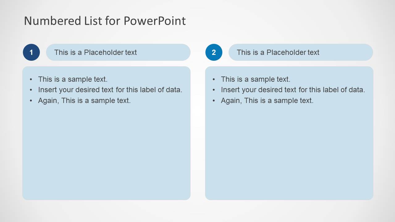 Numbered List Template for PowerPoint - SlideModel