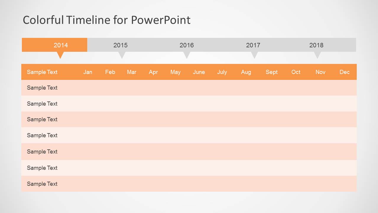 Colorful Timeline Template for PowerPoint - SlideModel