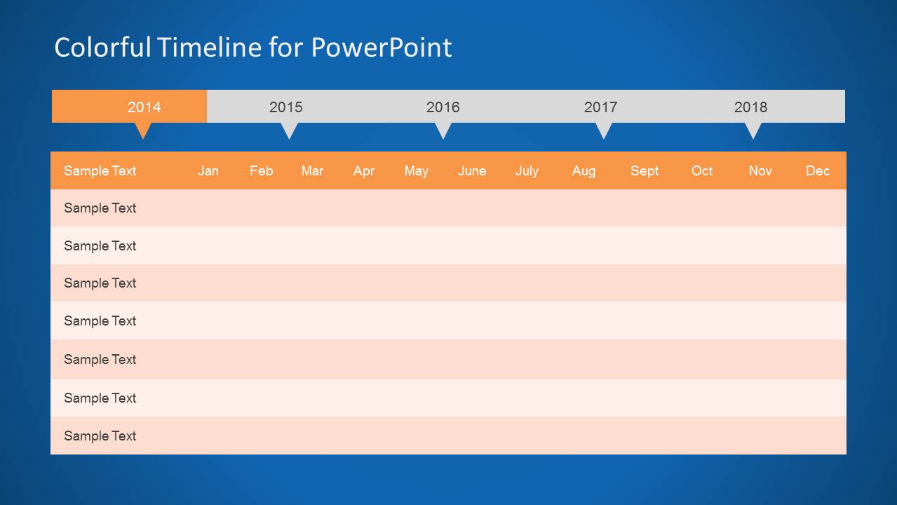 Colorful Timeline Template for PowerPoint - SlideModel