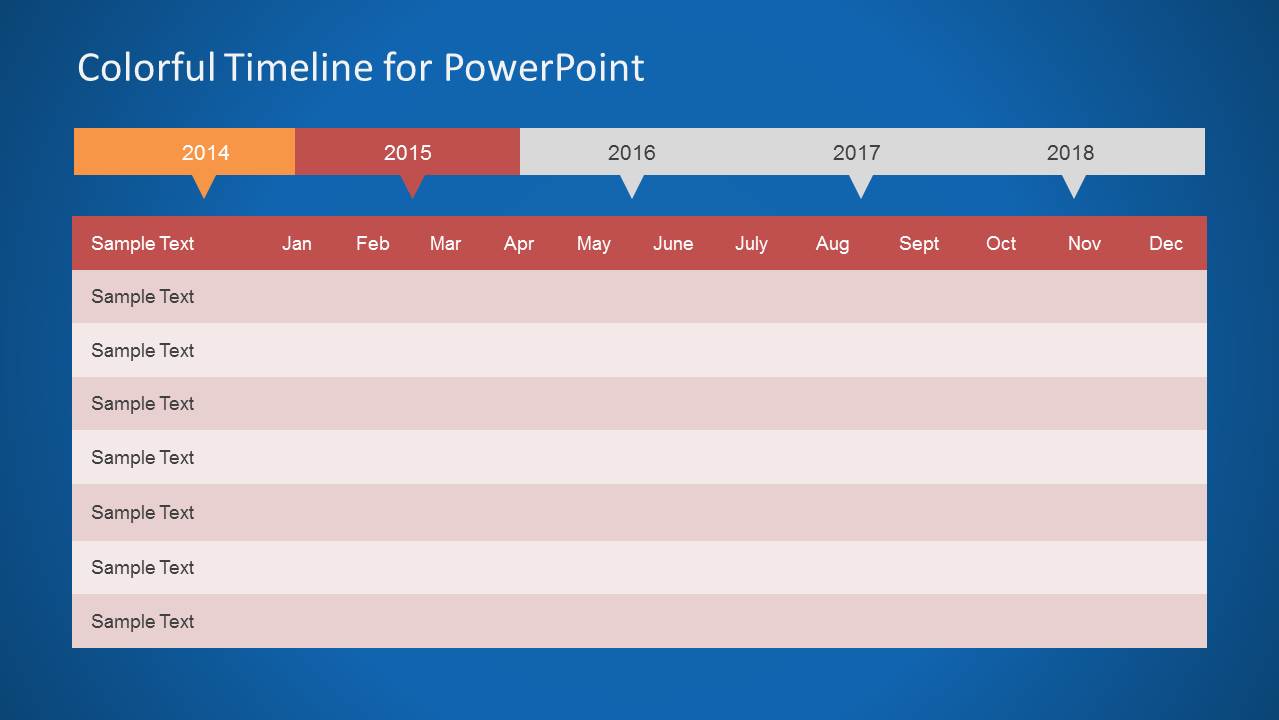 Colorful Timeline Template for PowerPoint - SlideModel