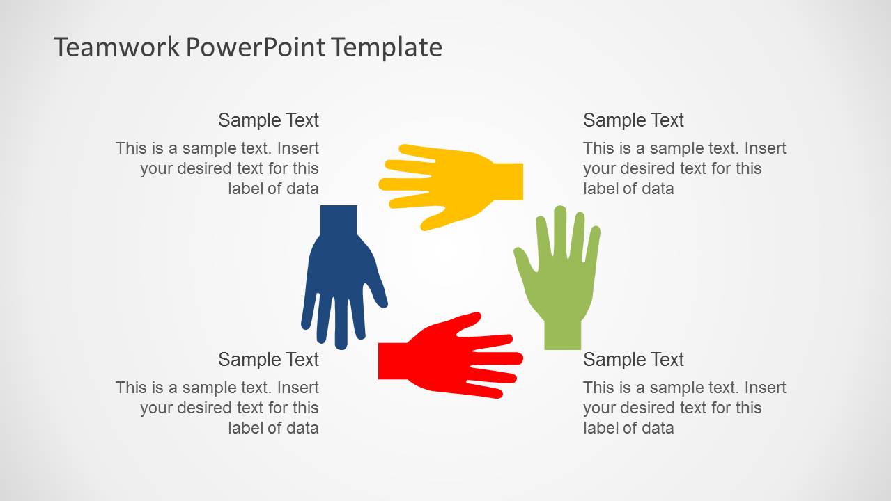 Teamwork PowerPoint Template with Hands Slide Design Teamwork PowerPoint Template with Hands Slide Design