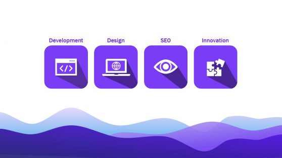 Four Services Animated List Diagram with Shadow Effect - SlideModel