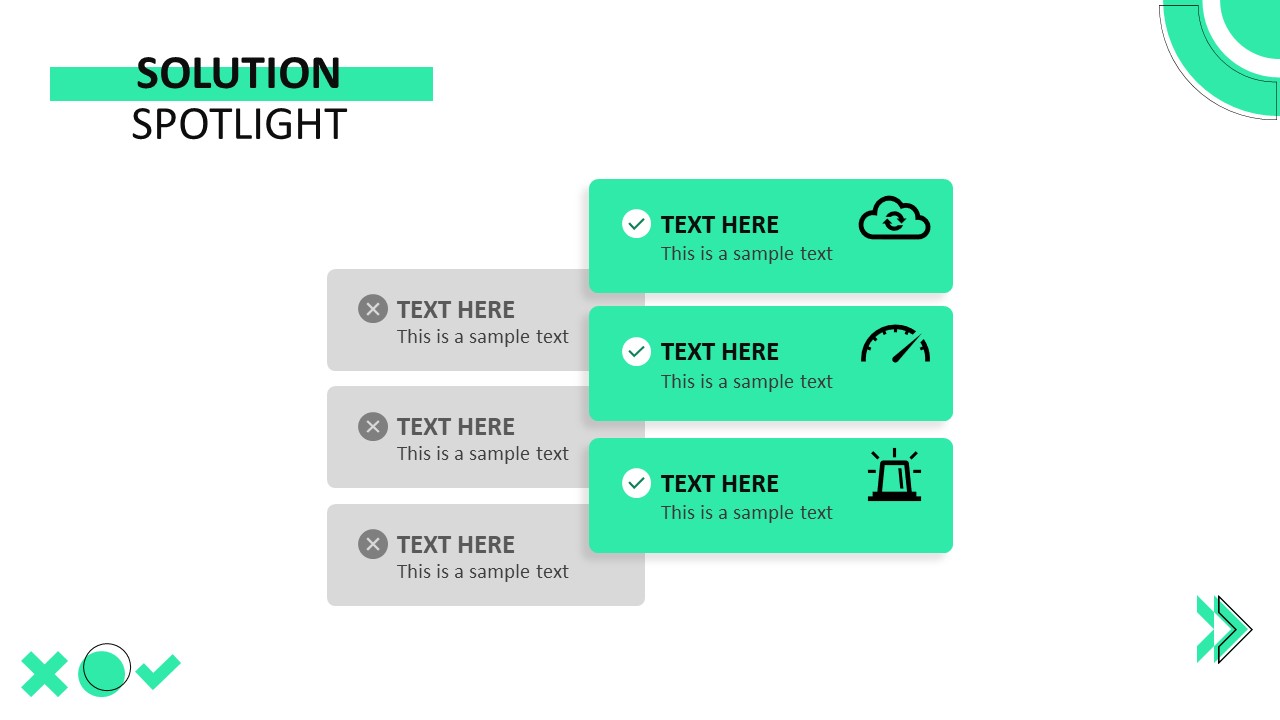 Creative Comparison Tables PowerPoint Template & Slides