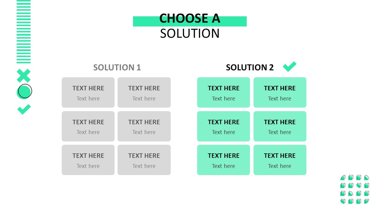 Creative Comparison Tables PowerPoint Template & Slides