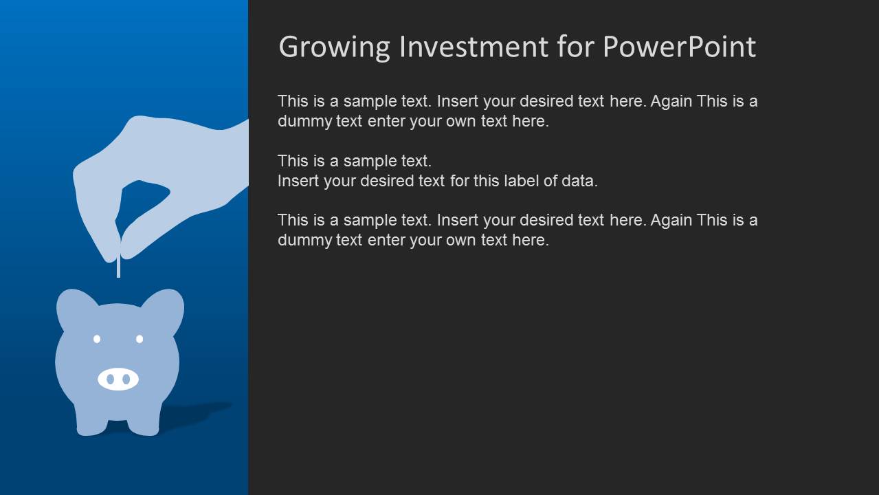 Blue Growth Investment PowerPoint Template