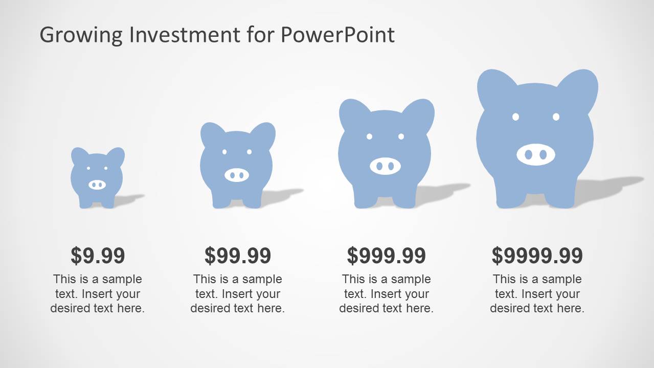 Blue Growth Investment PowerPoint Template
