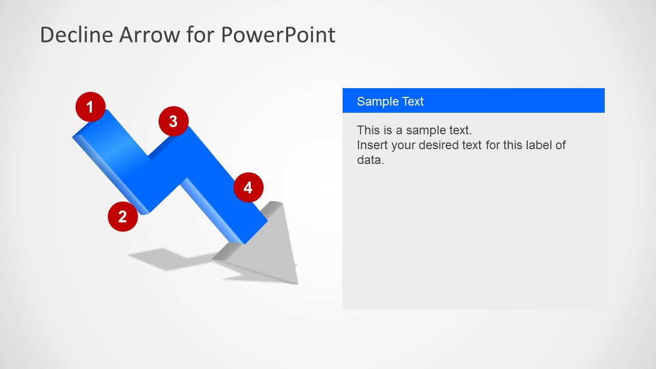 Decline Arrow for PowerPoint - SlideModel