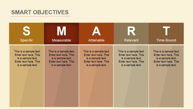 SMART Objectives Description Matrix Design - SlideModel