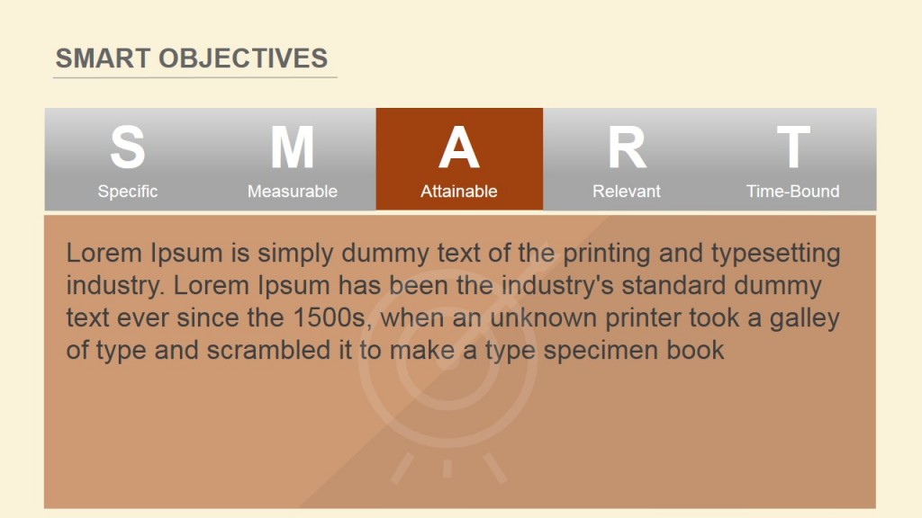 Attainable Criteria of SMART Objectives Description - SlideModel