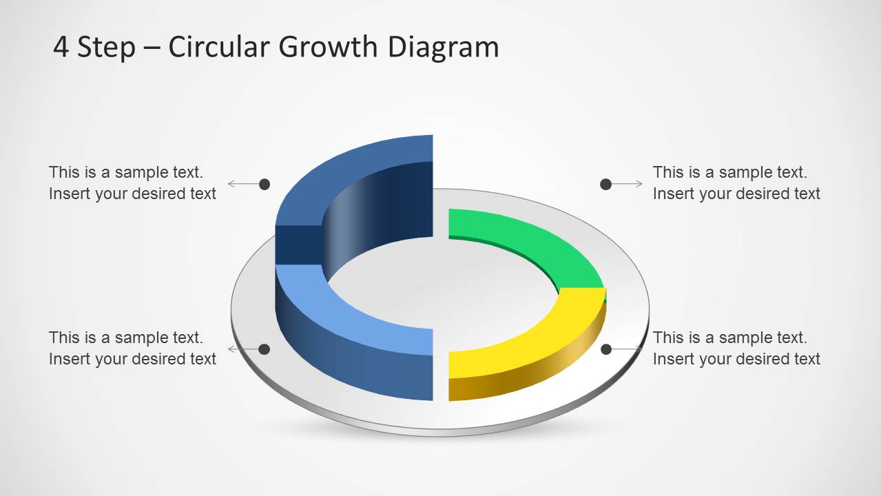 4 Step Circular Growth Diagram for PowerPoint - SlideModel