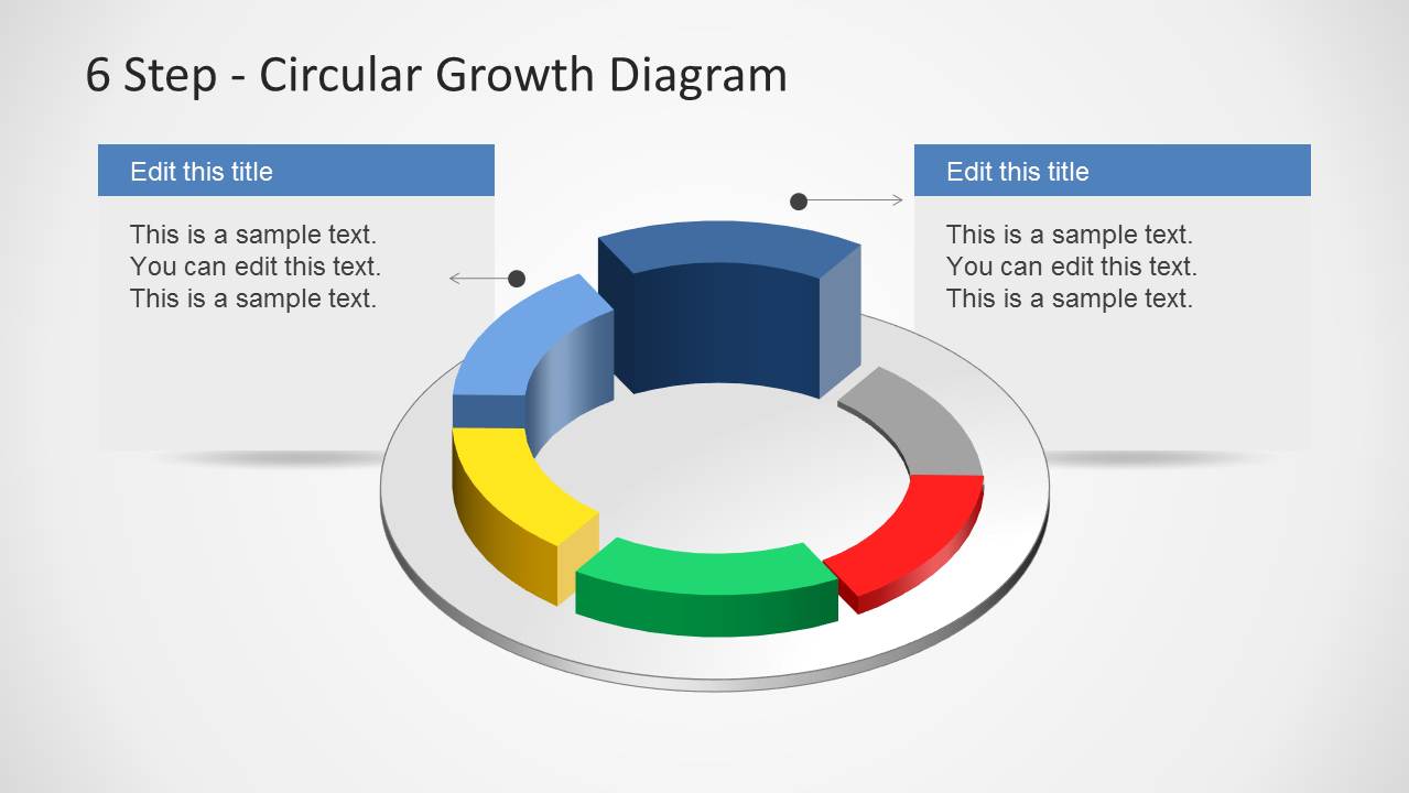 6 Step Circular Growth Diagram for PowerPoint - SlideModel