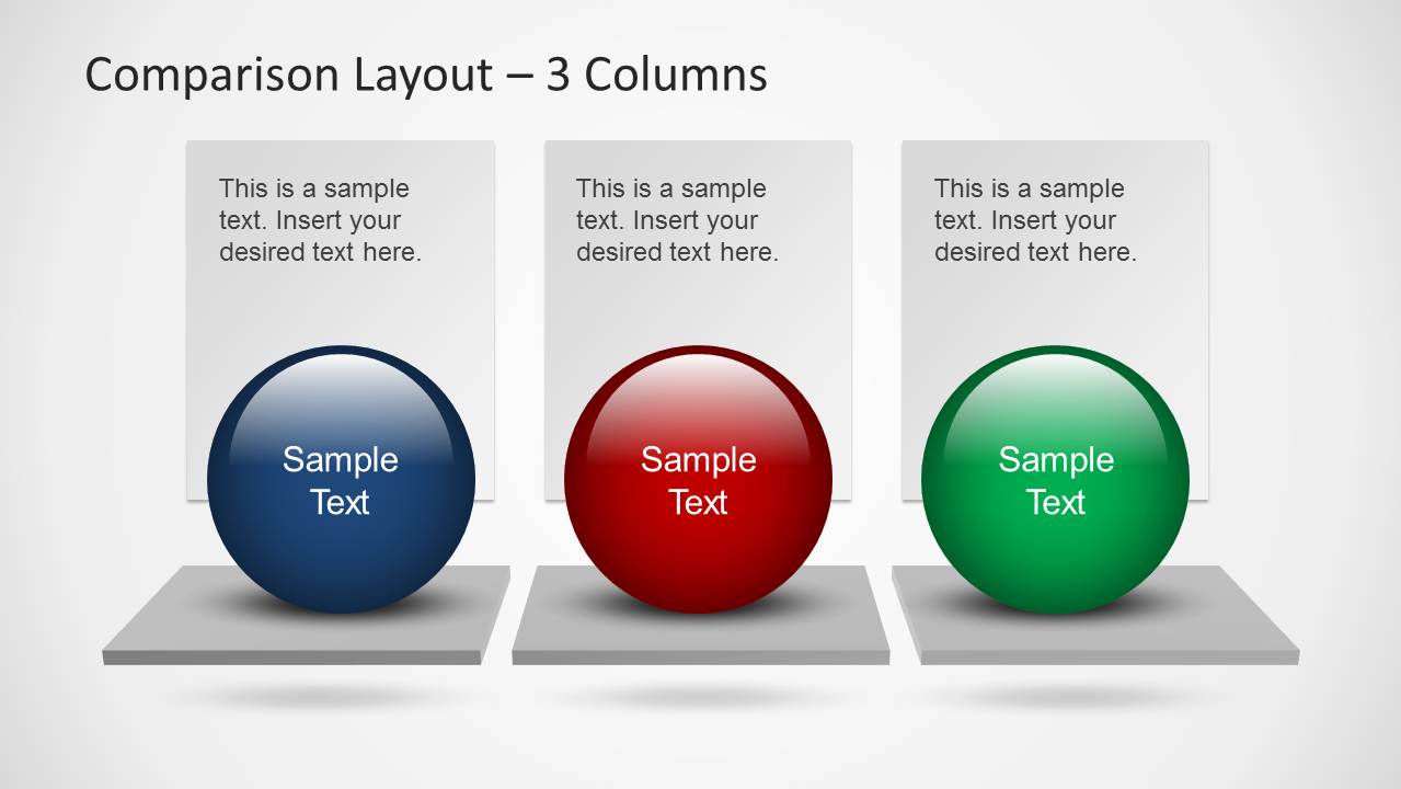 Comparison Layouts for PowerPoint with Spheres - SlideModel