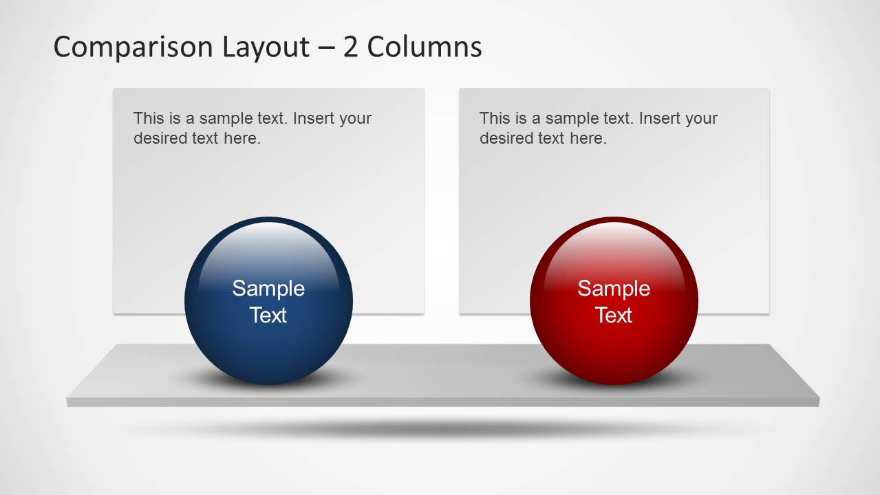 Comparison Layouts for PowerPoint with Spheres - SlideModel