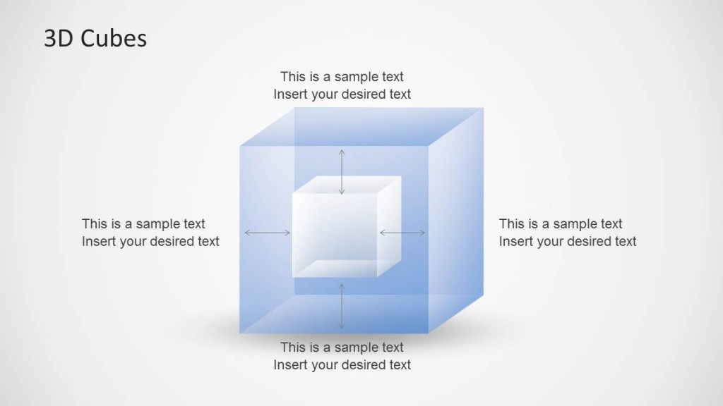 3D Cube Inside Another Cube Slide Design for PowerPoint - SlideModel