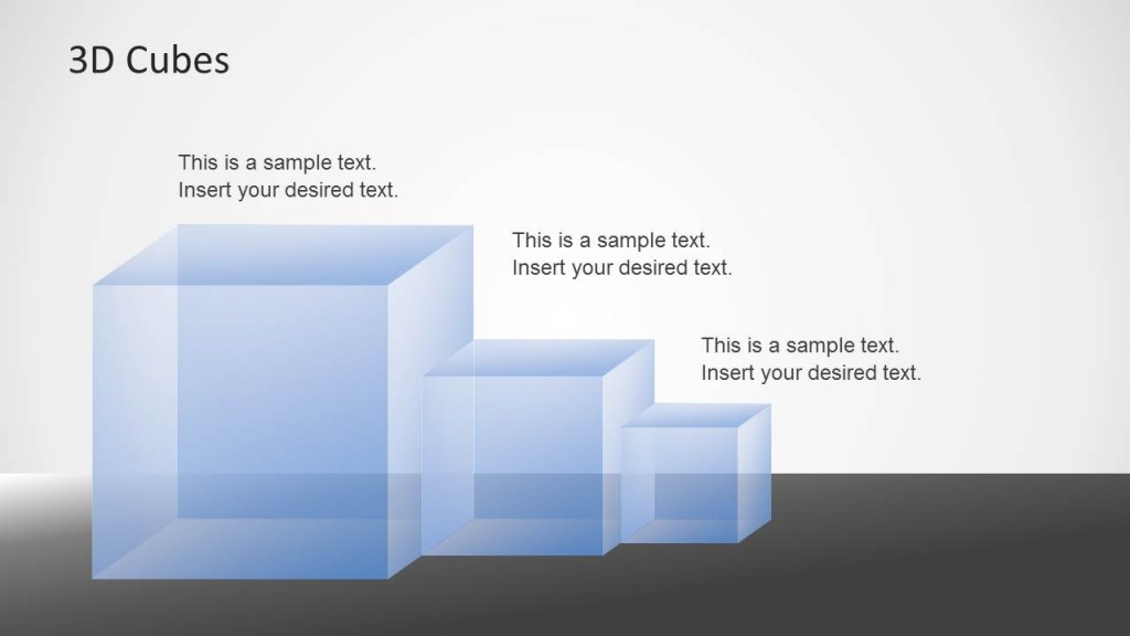 3 3D Cubes for PowerPoint with Different Sizes - SlideModel