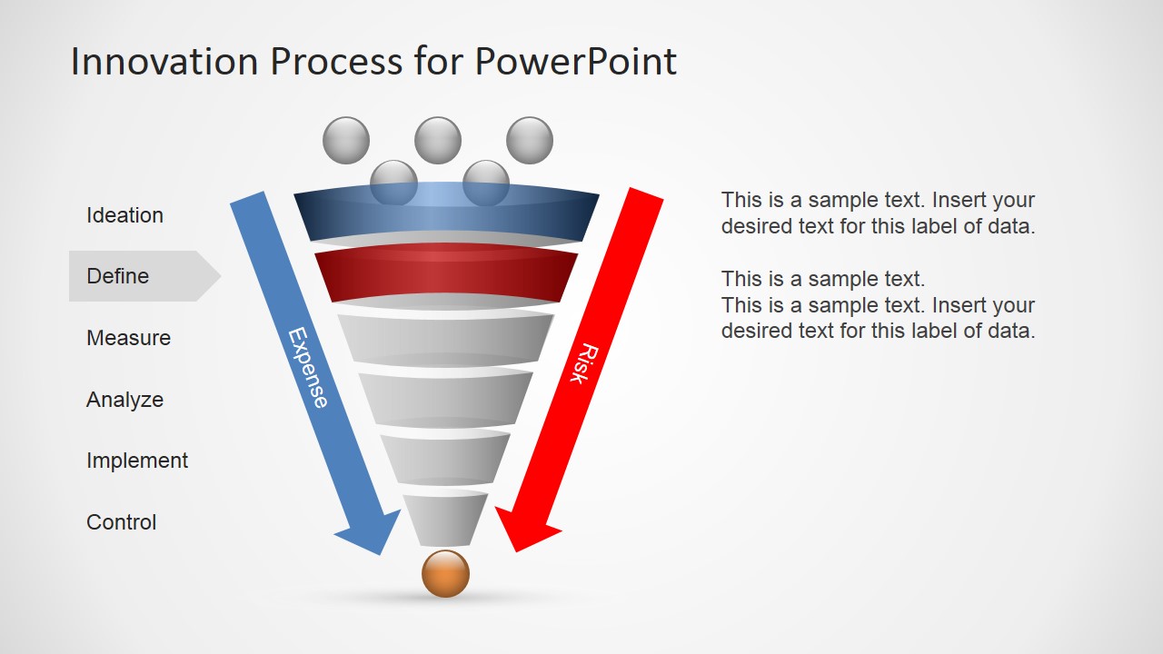 Innovation Process Funnel Diagram for PowerPoint - SlideModel