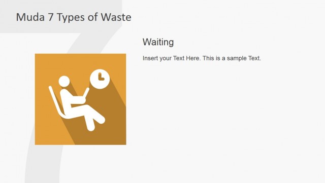 Waiting PowerPoint Icon Metaphor for Seven Muda Waste Types - SlideModel