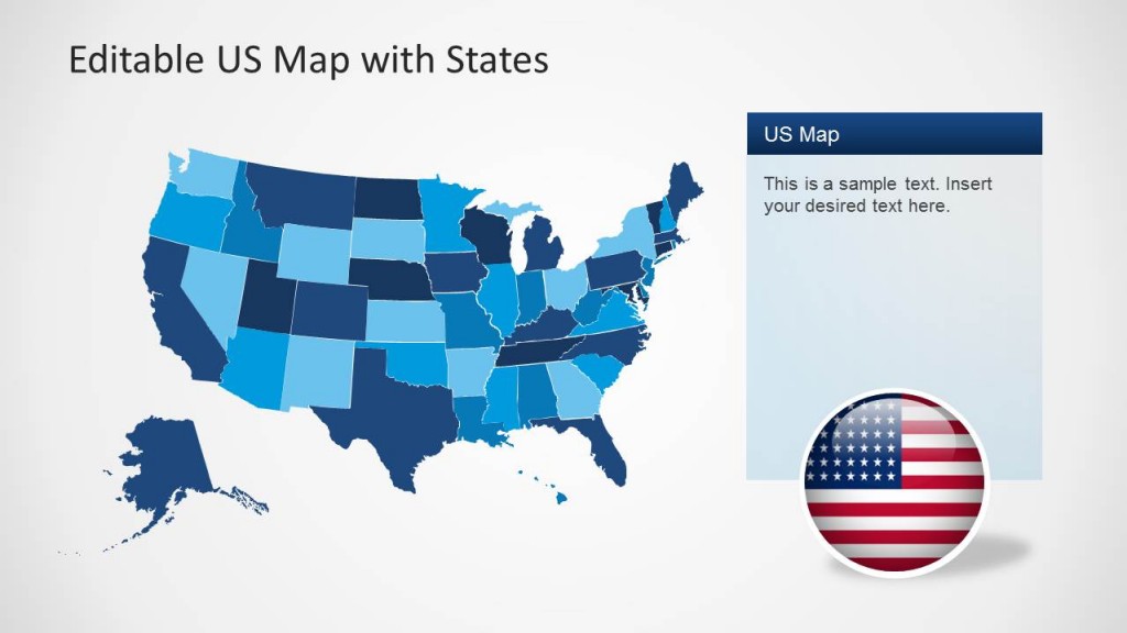 Editable US Map State for PowerPoint - SlideModel