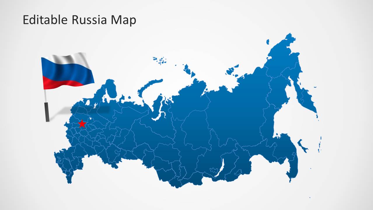 Editable Russia Map Template for PowerPoint - SlideModel