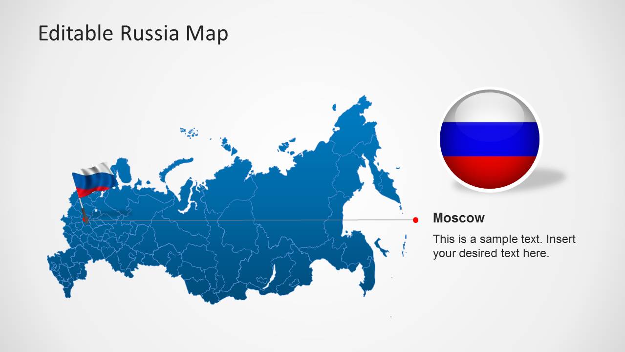 Editable Russia Map Template for PowerPoint - SlideModel