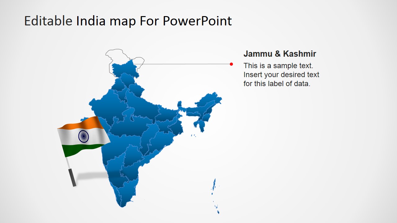 Editable India Map Template for PowerPoint - SlideModel