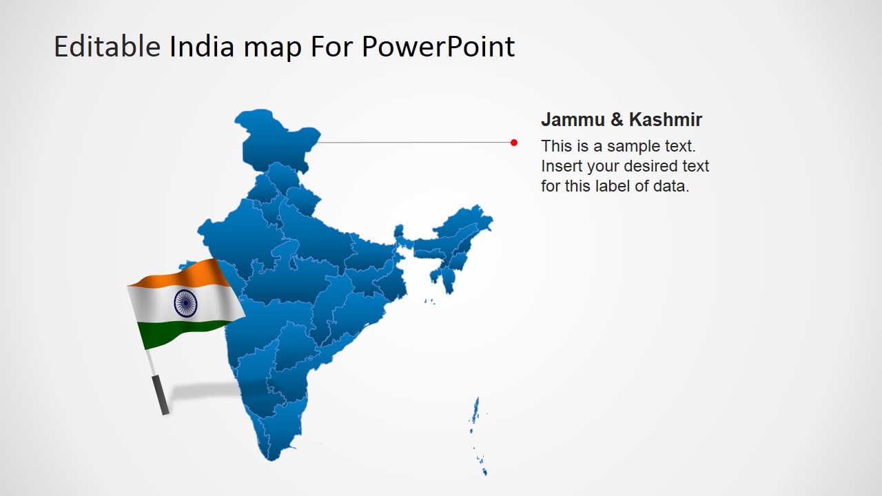Editable India Map Template for PowerPoint - SlideModel
