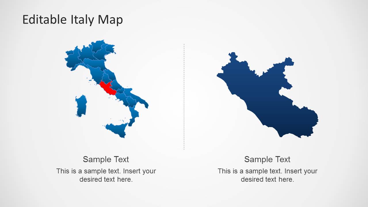 Editable Italy Map Template for PowerPoint - SlideModel