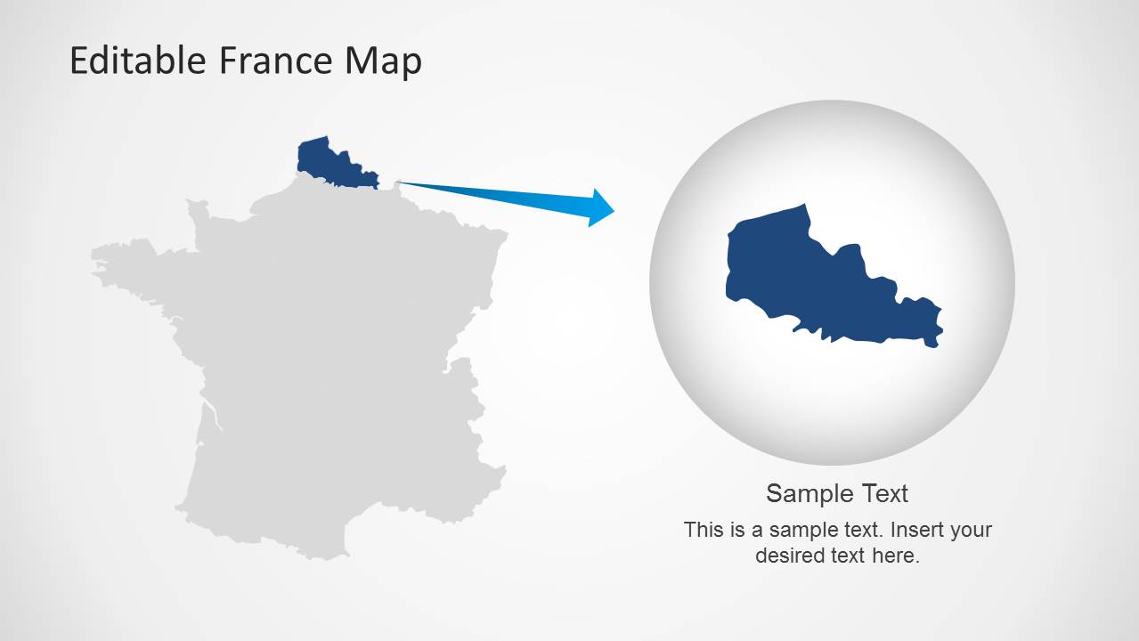 Editable France Map Template for PowerPoint - SlideModel