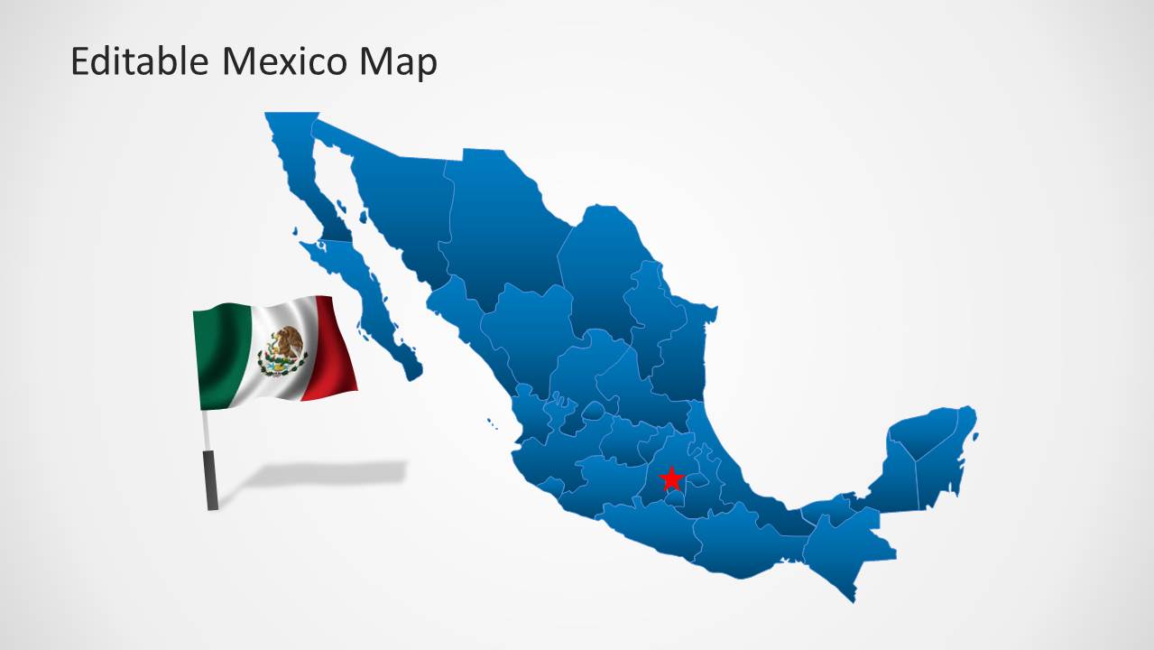 Editable Mexico Map Template for PowerPoint - SlideModel