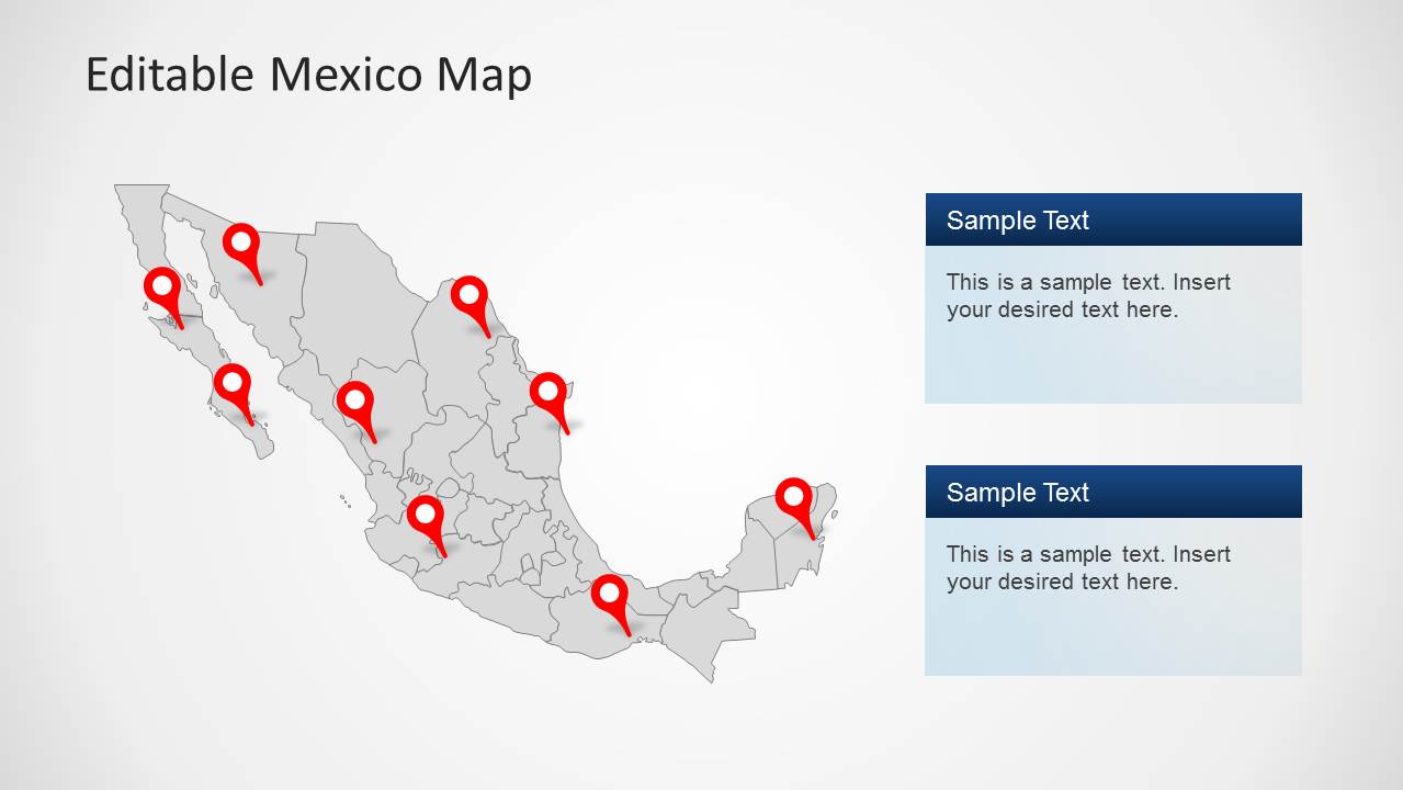 Editable Mexico Map Template for PowerPoint - SlideModel