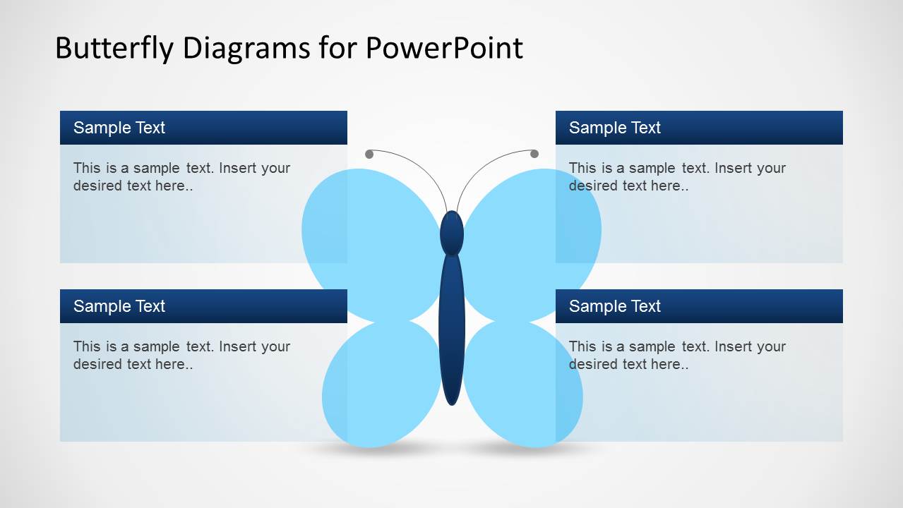 Creative Butterfly Diagrams for PowerPoint - SlideModel