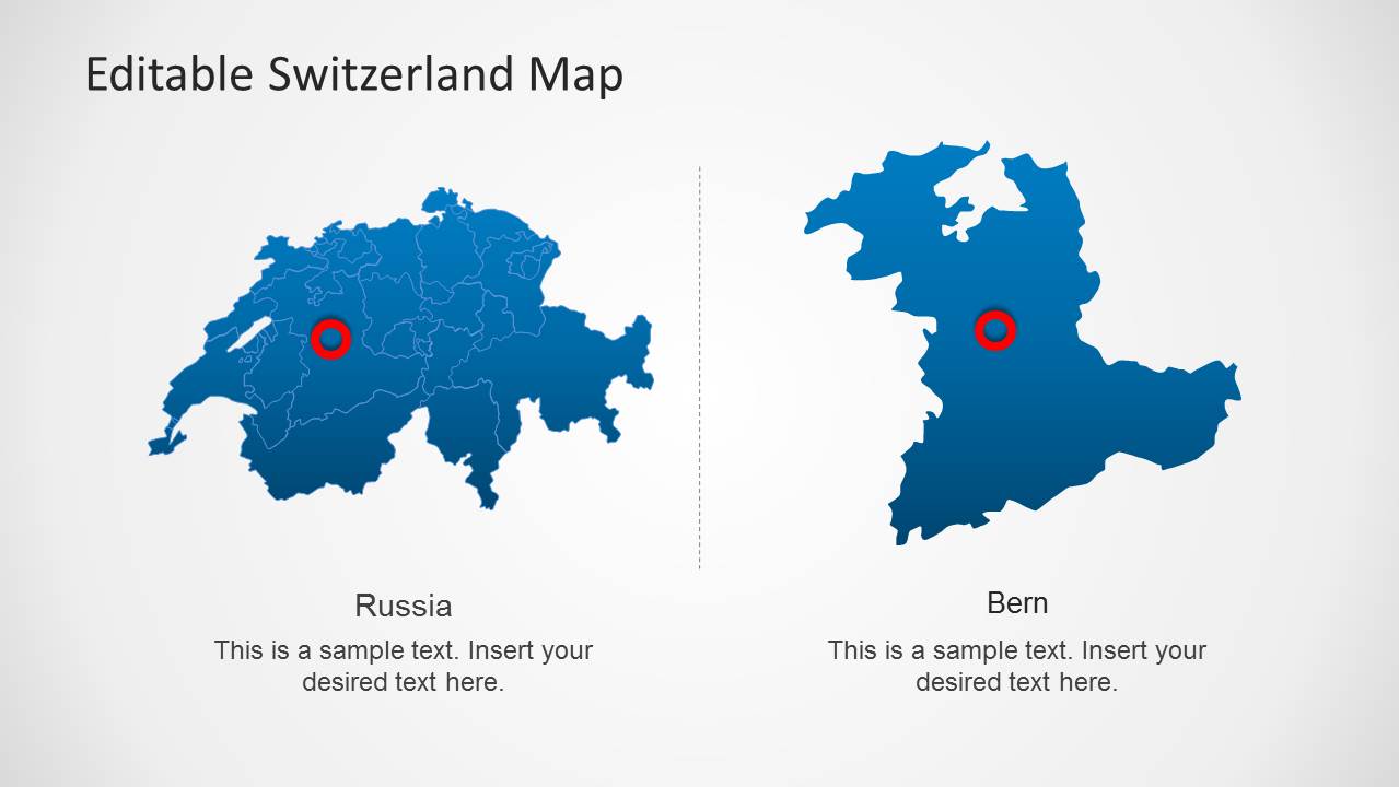 Editable Switzerland Map Template for PowerPoint - SlideModel