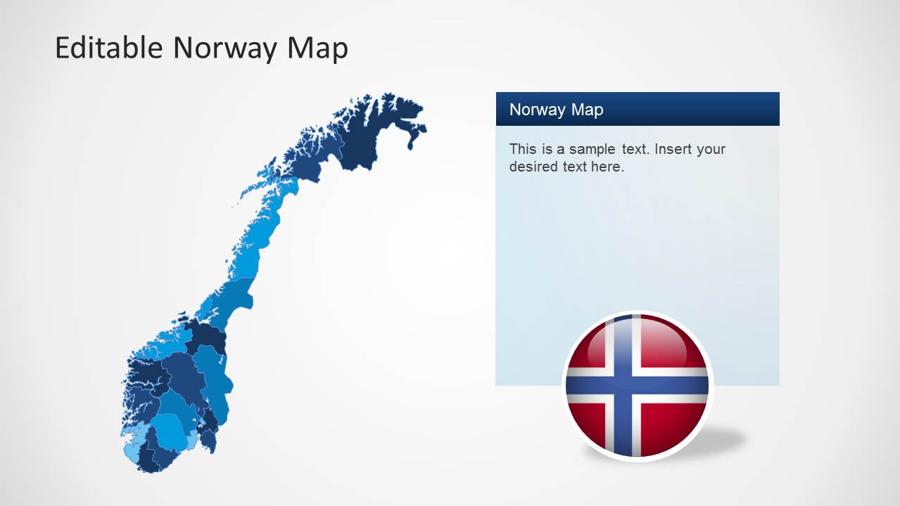 Editable Norway Map Template for PowerPoint - SlideModel
