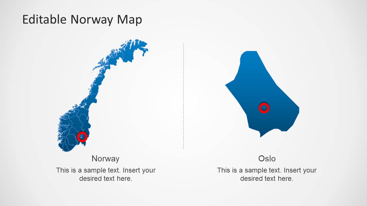 Editable Norway Map Template for PowerPoint - SlideModel