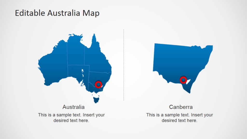 Editable Australia PPT Map with State - SlideModel