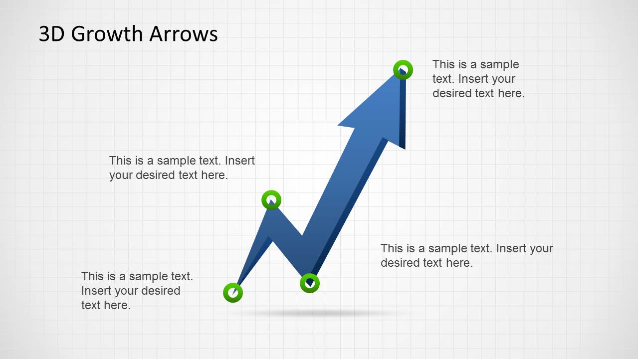 3D Growth Arrows Template for PowerPoint - SlideModel