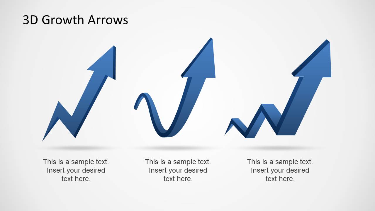 3D Growth Arrows Template for PowerPoint - SlideModel 3D Growth Arrows Template for PowerPoint - SlideModel