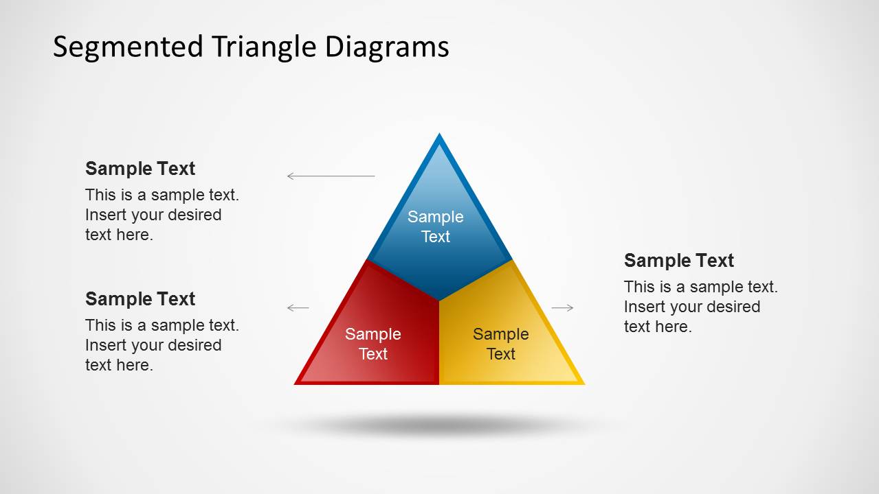 Segmented Triangle Diagrams For PowerPoint SlideModel