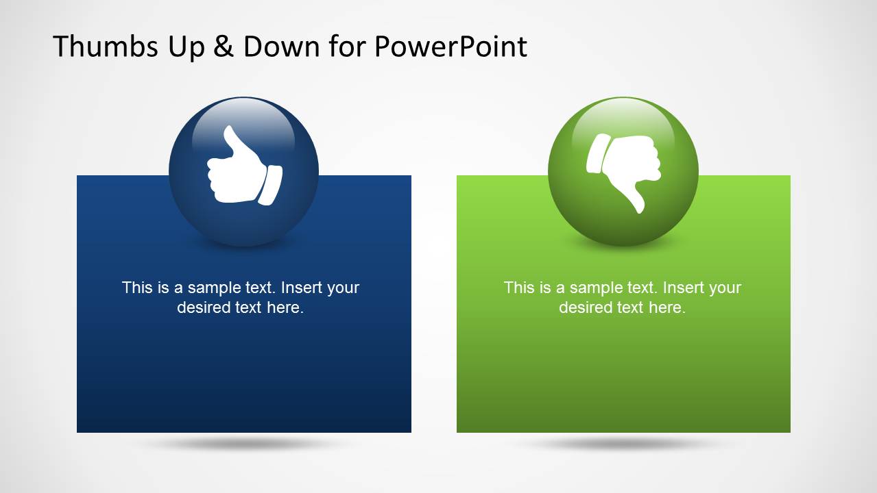 Thumbs Up & Down PowerPoint Template & Presentation Slides