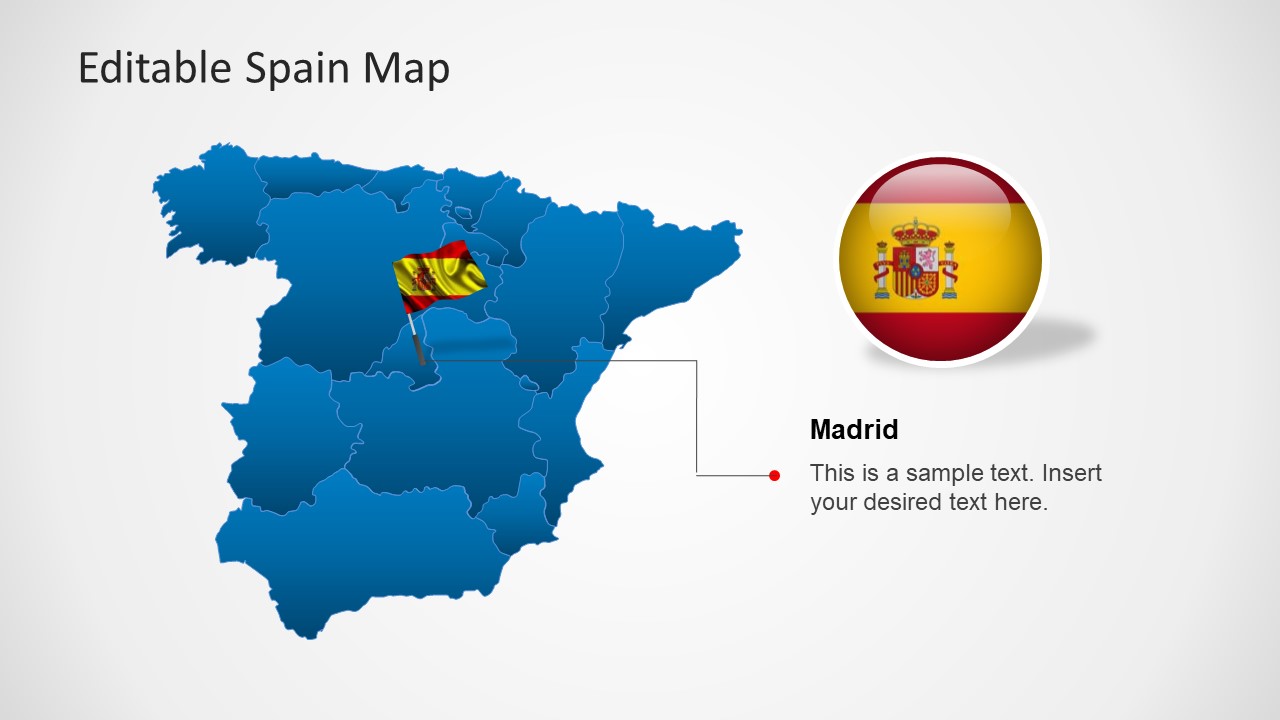Editable Spain Map Template for PowerPoint - SlideModel
