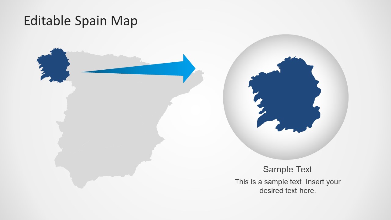 Editable Spain Map Template for PowerPoint - SlideModel