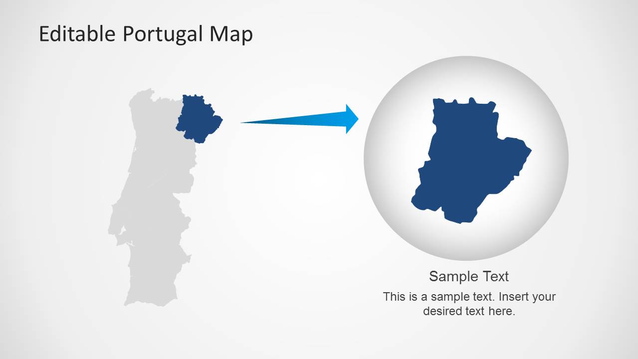 Editable Portugal Map Template for PowerPoint - SlideModel