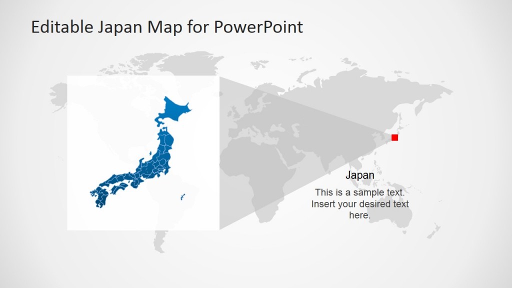 Editable Map of Japan Slide Design - SlideModel