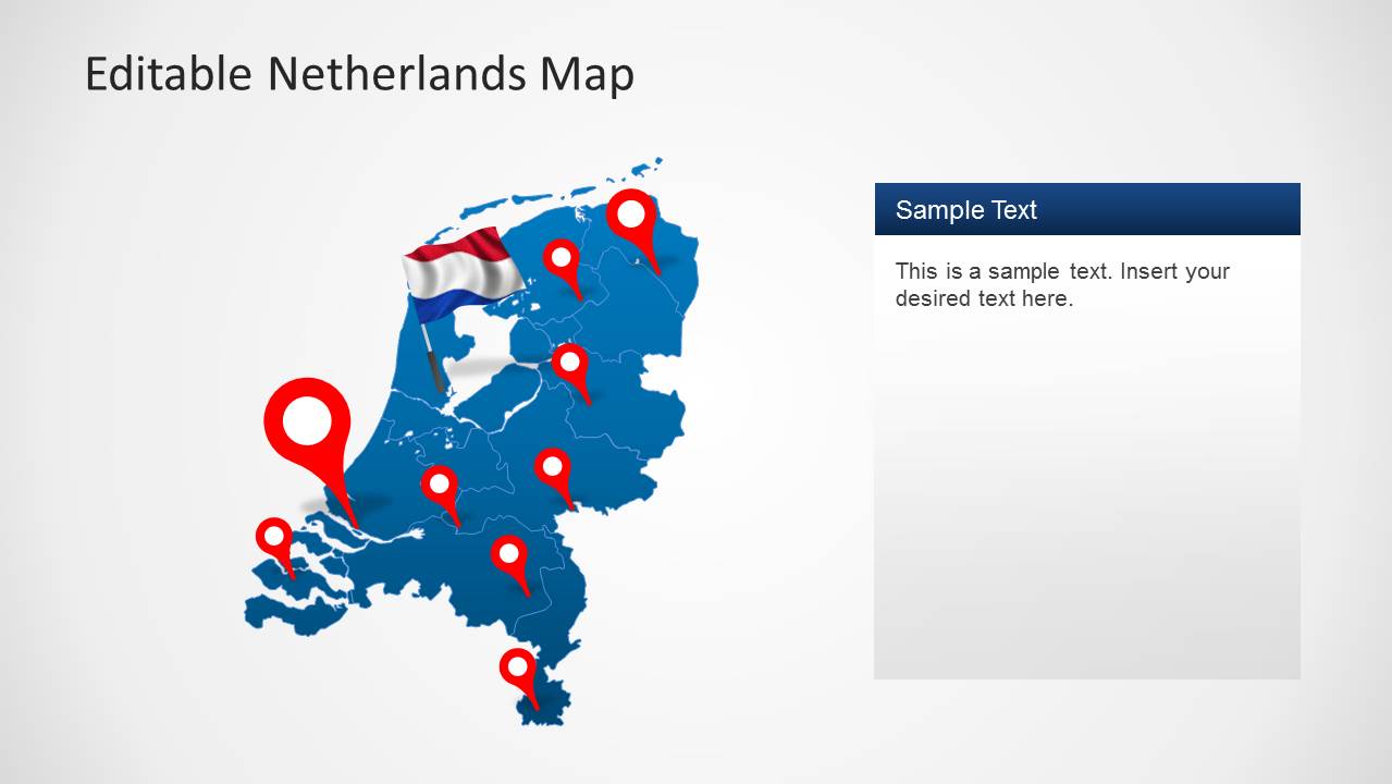 Editable Netherlands Map Template for PowerPoint - SlideModel