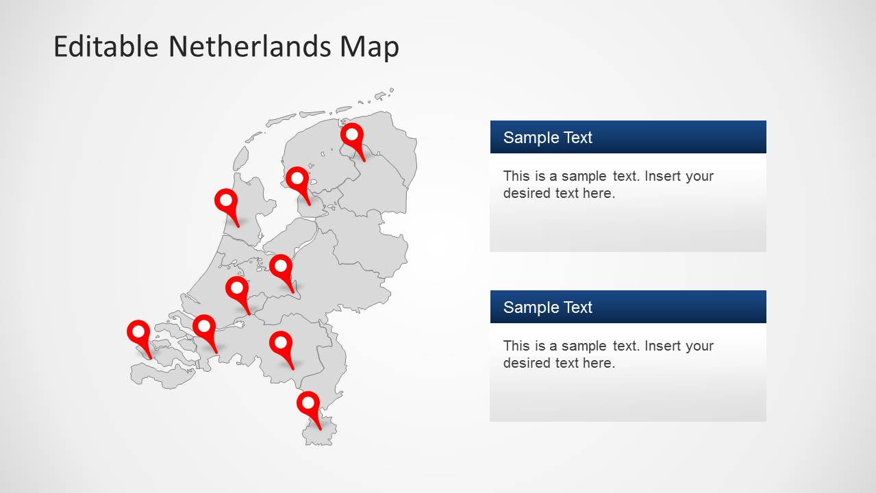 Editable Netherlands Map Template for PowerPoint - SlideModel
