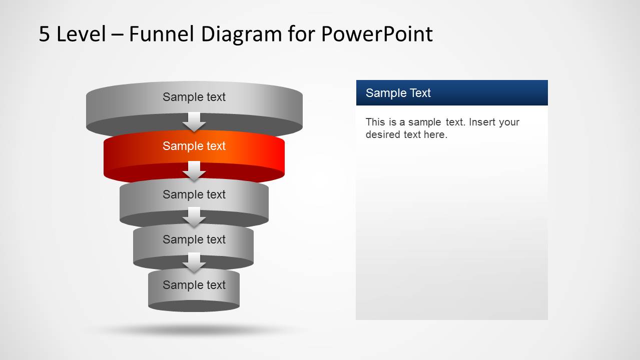 5 Level Funnel Diagram Template for PowerPoint - SlideModel