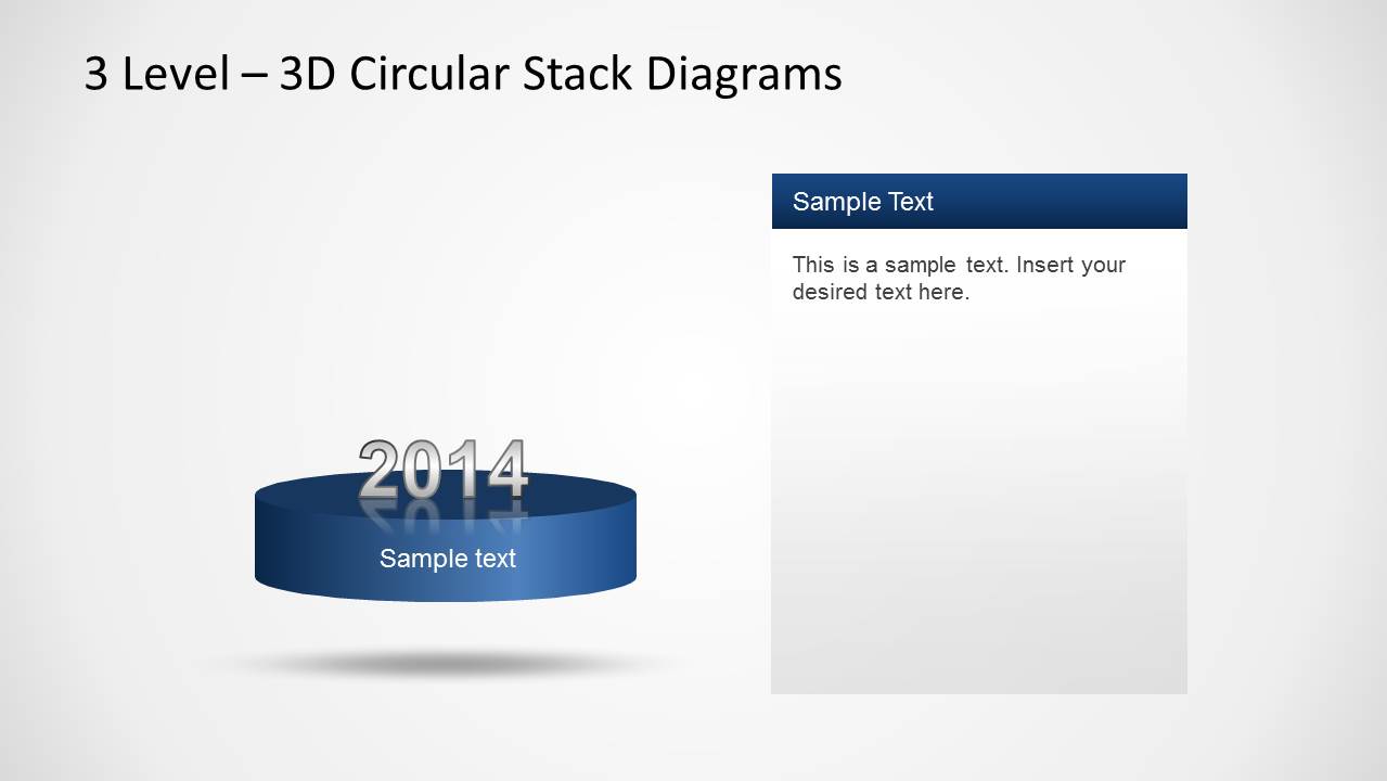 3D Circular Stack Diagram for PowerPoint with 3 Levels - SlideModel